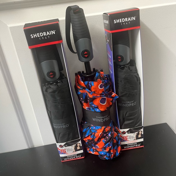 ShedRain | Accessories | 3 Shedrain Windpro Compact Umbrellas 75 Mph ...